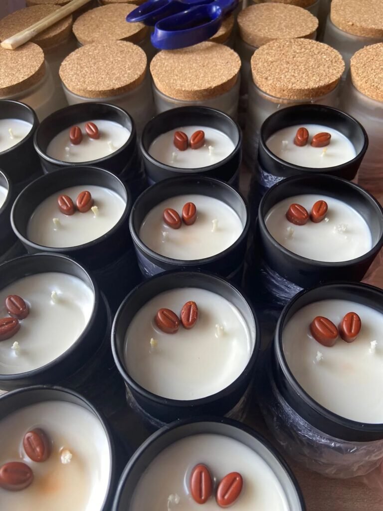 55 Cavity Coffee Bean Silicone Mold For Candle Making