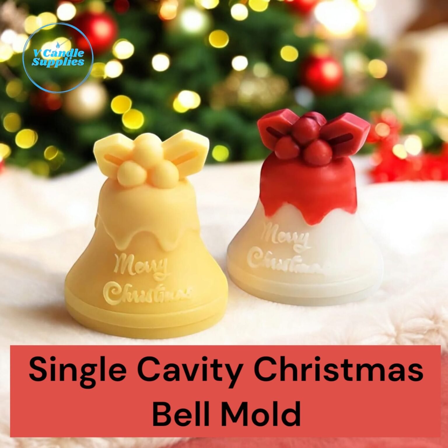 Christmas Bell Silicon Mold For Making Candles | Single Cavity - V ...