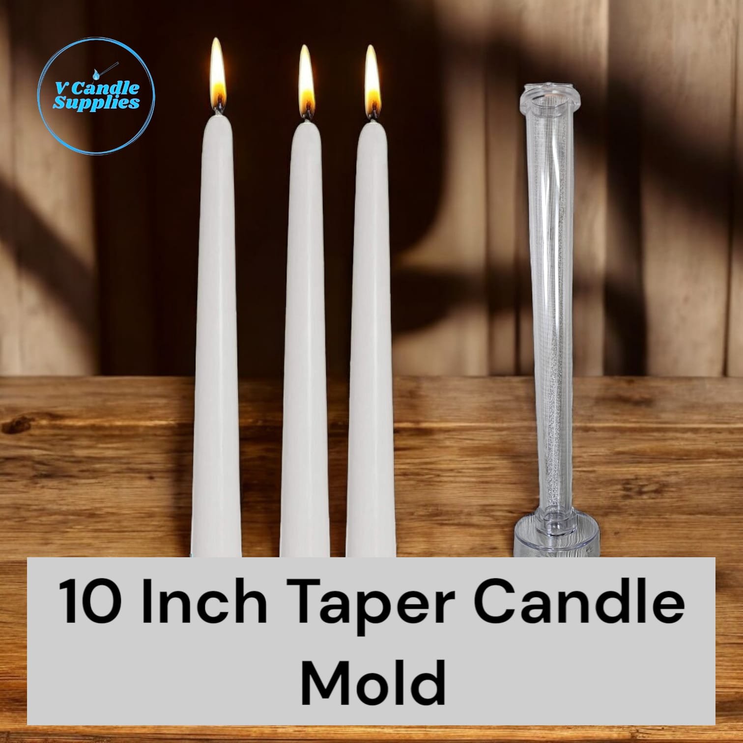 10 Inch Taper Candle Mold | Polycarbonate Mold For Making Candles - V ...
