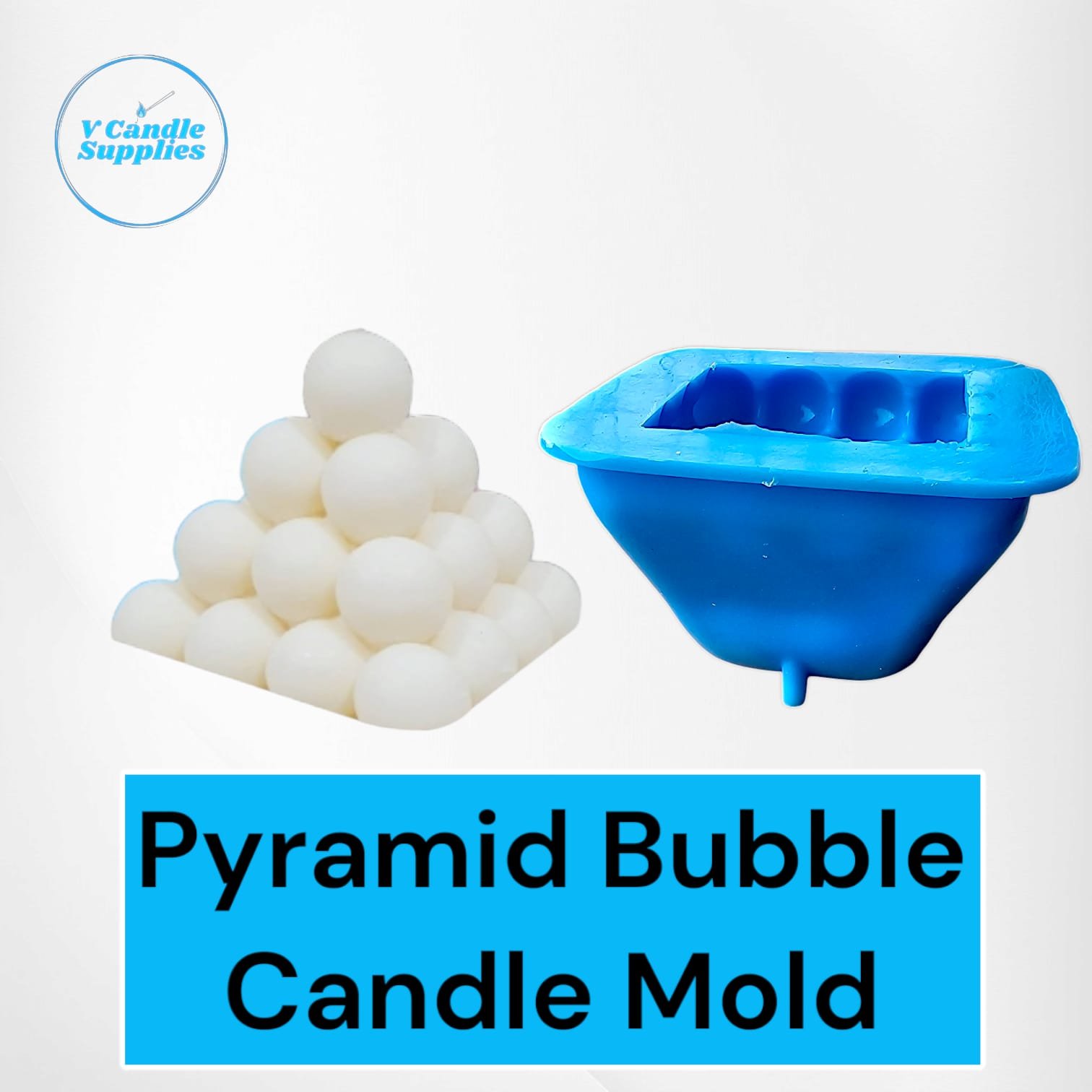 Pyramid Bubble Candle Mold | Silicon Mold For Making Candles