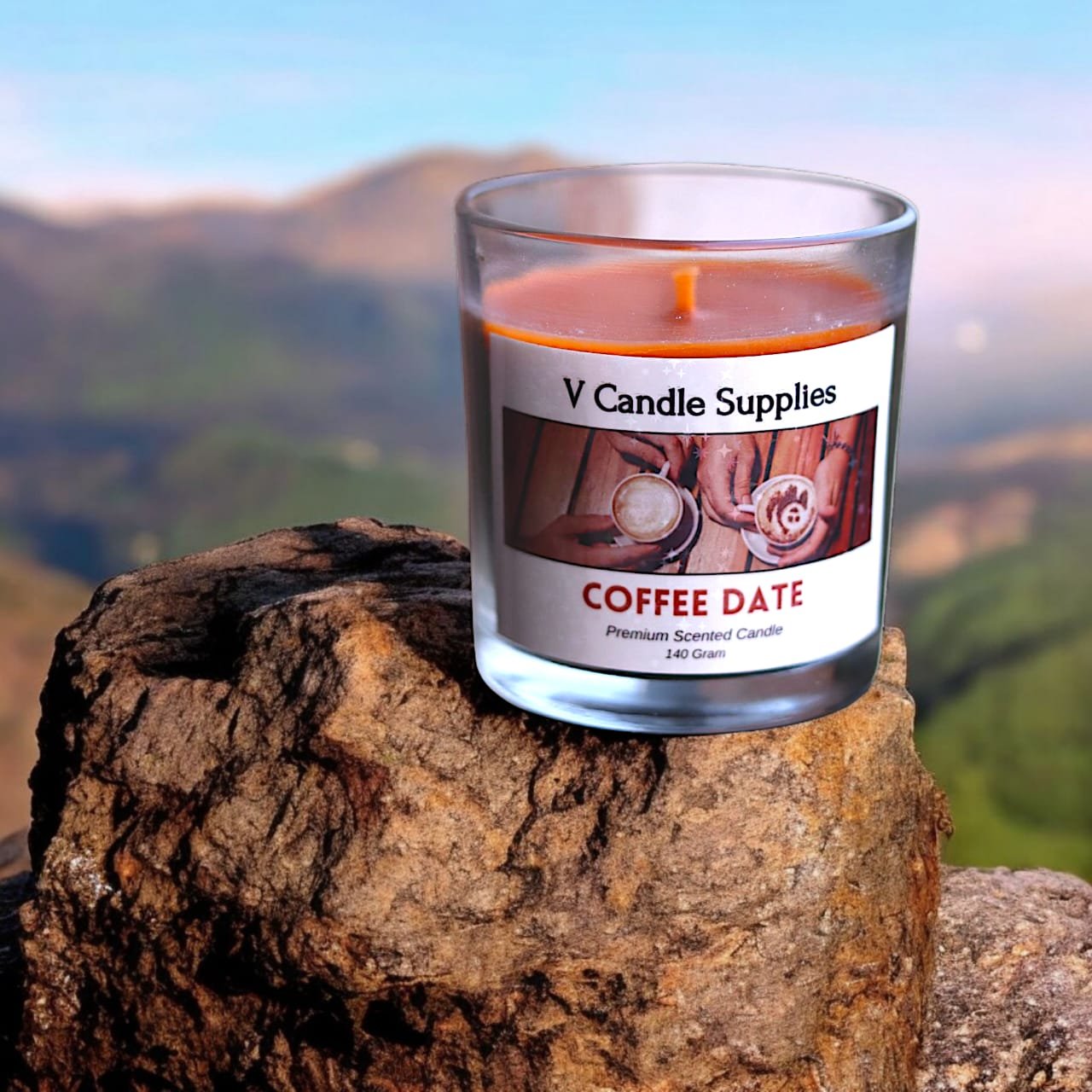 Coffee Date | 140 Gram Blended Soy Wax Scented Candle With Metal Lid ...