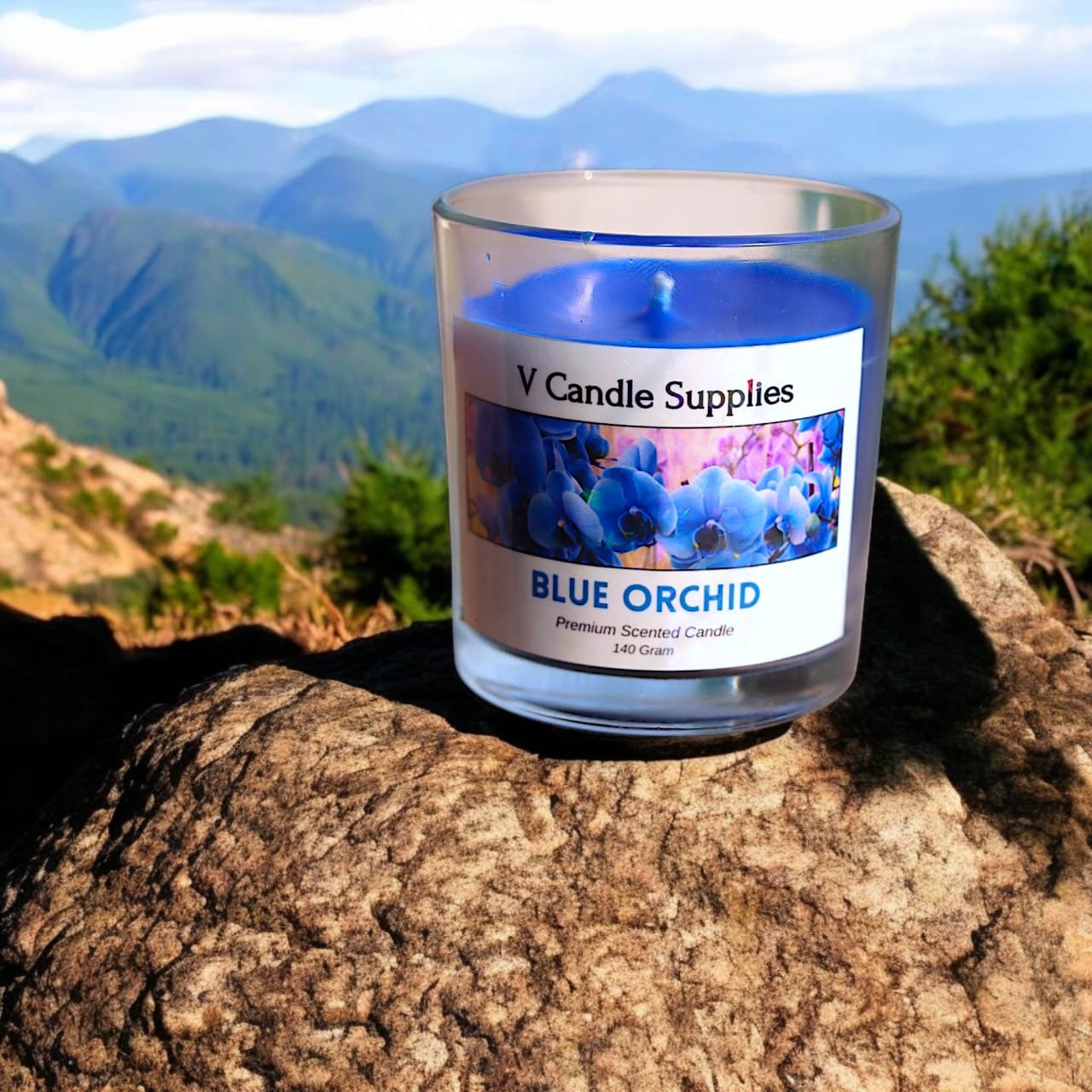 Blue Orchid | 140 Gram Blended Soy Wax Scented Candle With Metal Lid ...