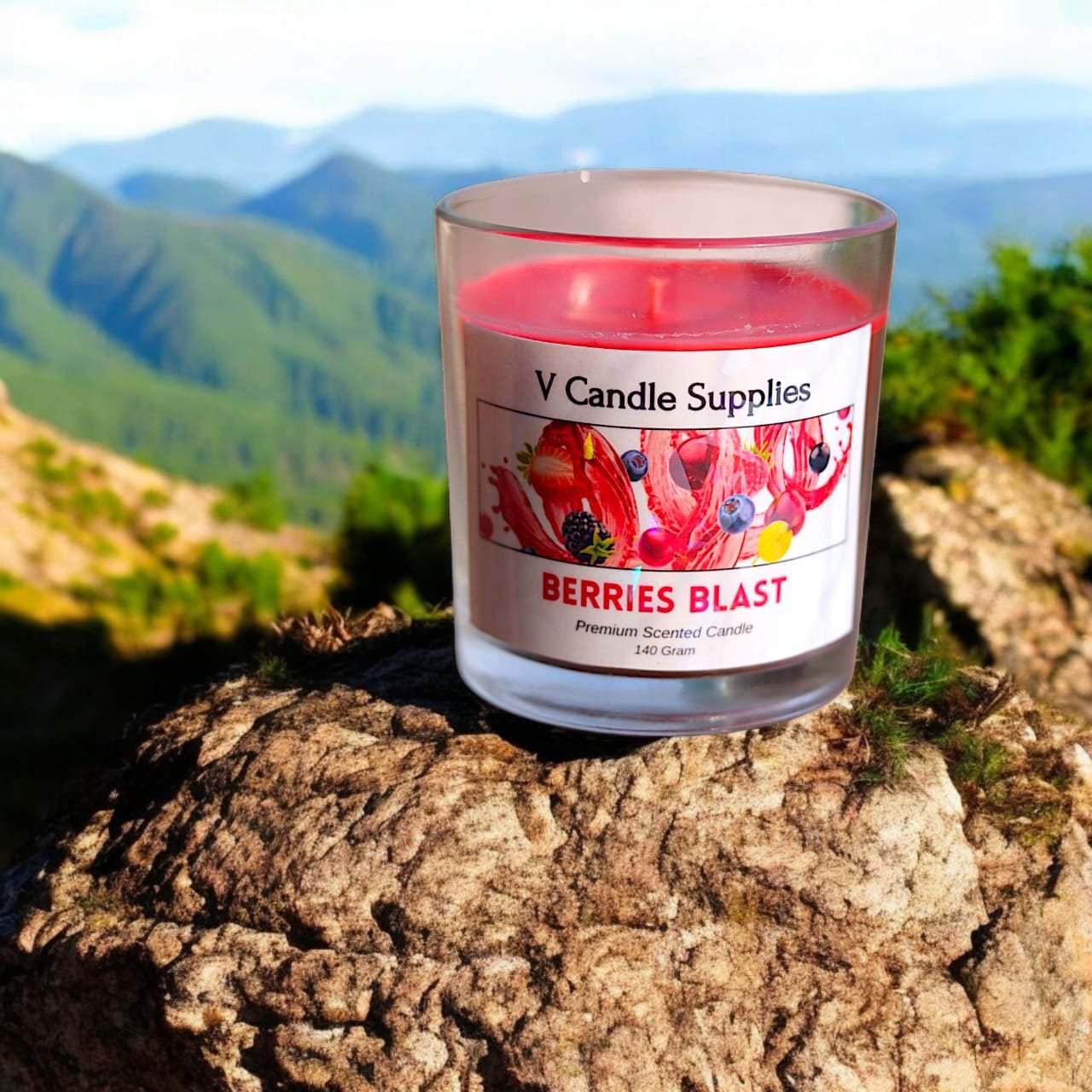 Berries Blast | 140 Gram Blended Soy Wax Scented Candle With Metal Lid ...